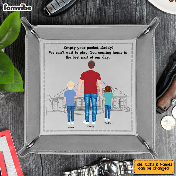 Personalized Empty your Pockets Daddy Valet tray 33615 - Famvibe