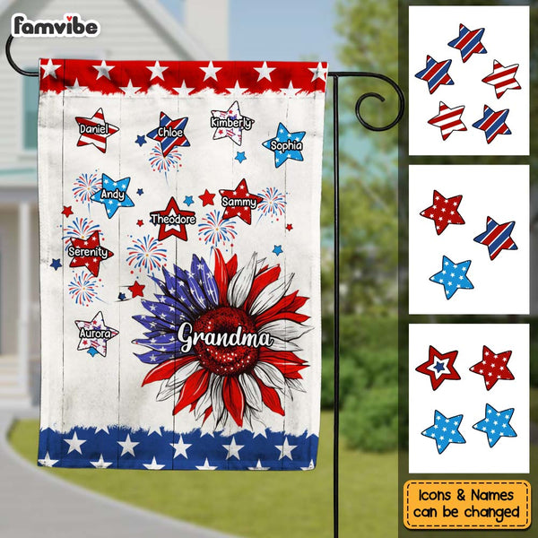 Personalized Sunflowers 4TH Of July Grandma Flag 34037 - Famvibe
