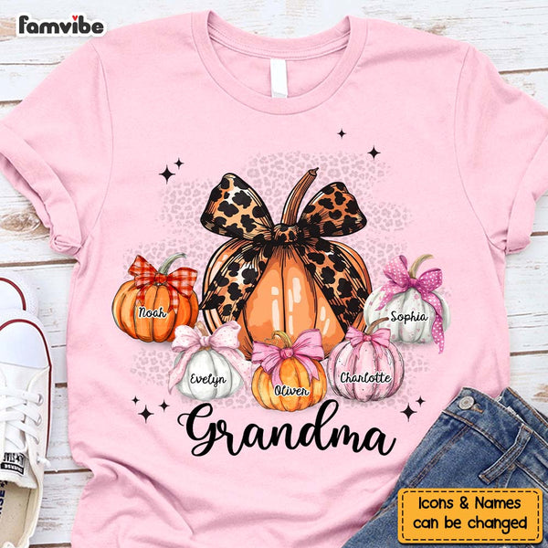 Personalized Gift For Grandma Fall Coquette Pumpkins Shirt - Hoodie ...