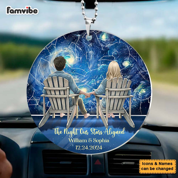 Personalized Star Map Couple Acrylic Car Ornament 37384 - Famvibe
