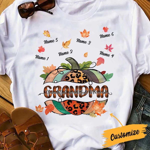 Personalized Mom Grandma Fall T Shirt SB221 95O34 - Famvibe