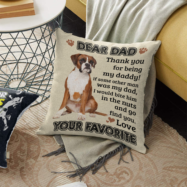 Boxer Dog Pillow OCT1402 81O31 (Insert Included) - Famvibe