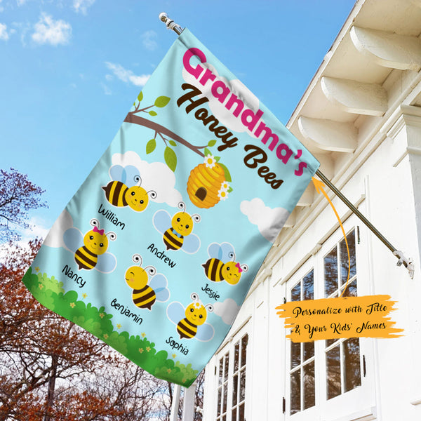 Personalized Grandma Honey Bees Garden Flag: Gift for Special Grandma ...