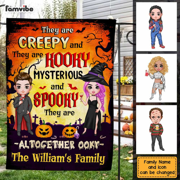 Personalized Halloween Family Creepy Spooky Flag AG257 58O47 - Famvibe