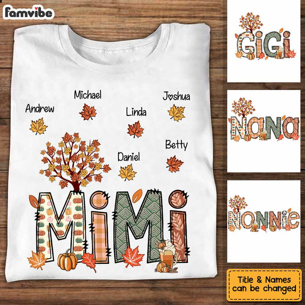Personalized Grandma Fall T Shirt AG293 30O34 - Famvibe