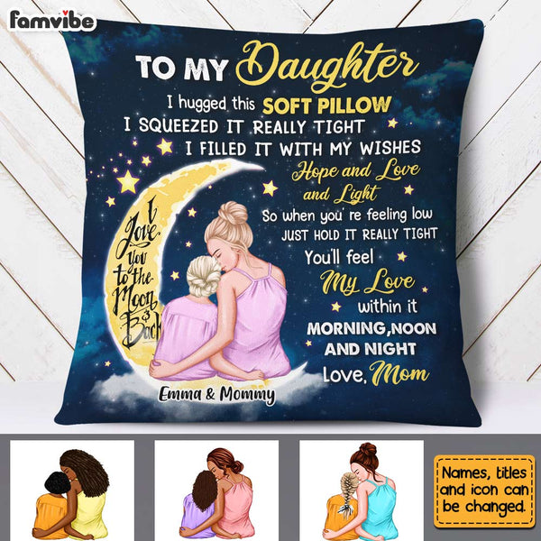 Personalized Daughter Hug This Pillow AG272 30O31 - Famvibe