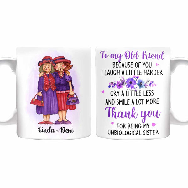 Personalized Smile A Lot More Mug for Old Friends - Customizeable Gift ...