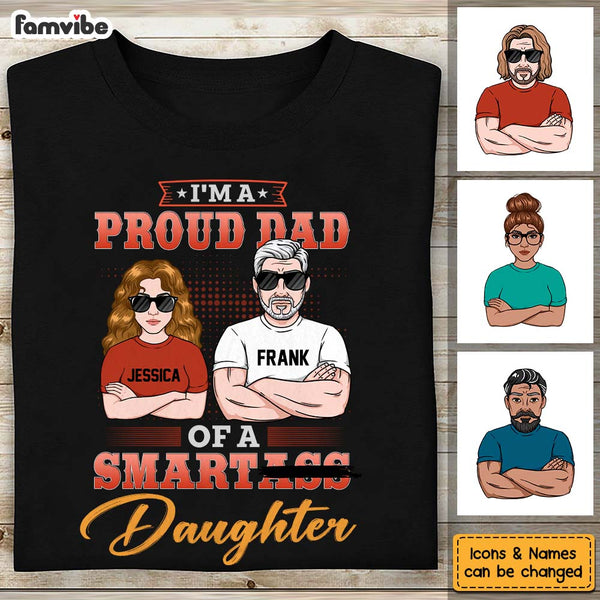 Personalized Proud Dad Of A Smart Daughter Shirt - Hoodie - Sweatshirt ...