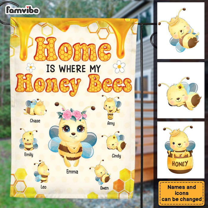 Personalized Home Is Where My Honey Bees Flag 25534 - Famvibe