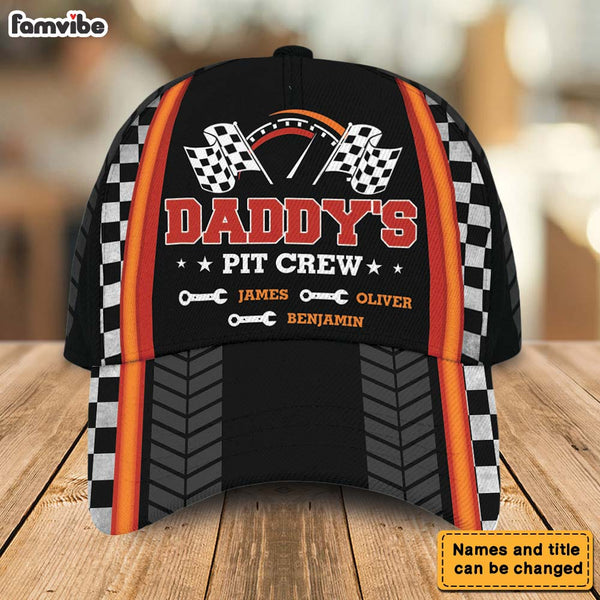 Personalized Dad's Pit Crew Cap 25766 - Famvibe