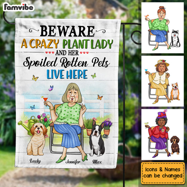 Personalized Be Aware A Crazy Plant Lady Flag 26124 - Famvibe