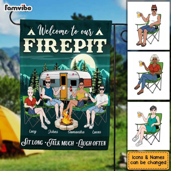 Personalized Welcome To Our Firepit Flag 26132 - Famvibe