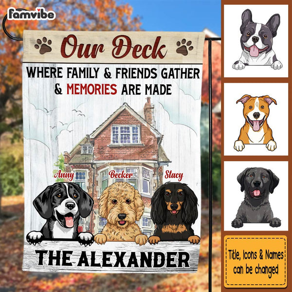 Personalized Where Family And Friends Gather Flag 26152 - Famvibe