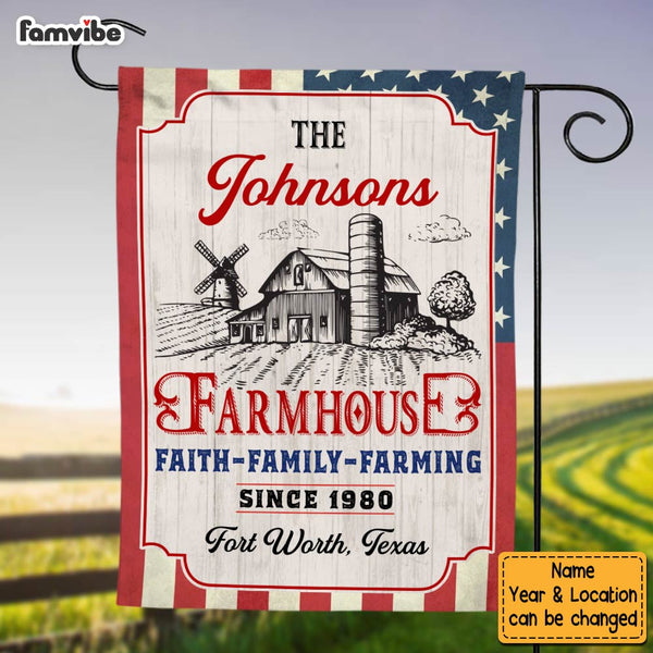 Personalized Gift For Family Farmhouse Faith Family Farming Flag 26389 ...