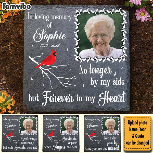 Personalized Memorial Tribute Gift Forever In My Heart Square Memorial ...