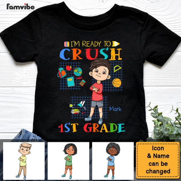 Personalized Back To School Gift For Grandson I'm Ready To Crush 1ST G ...
