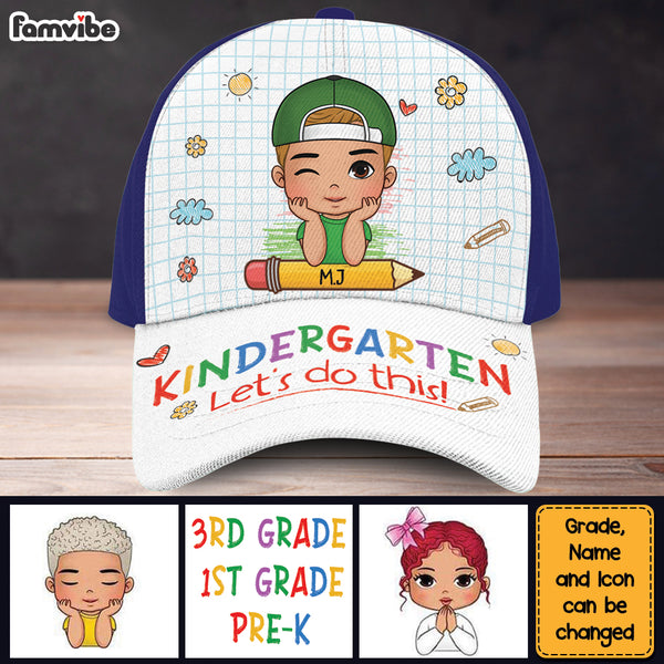 Personalized Kindergarten Let's Do This Back To School Cap 28204 - Famvibe