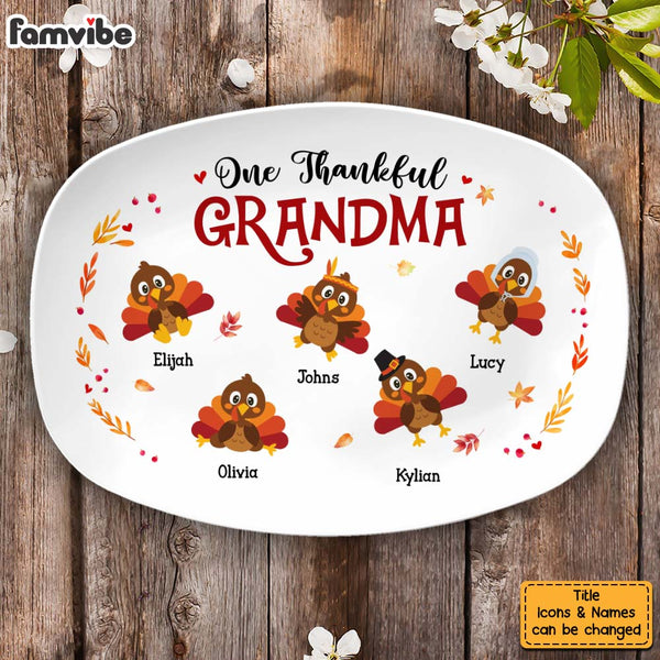 Customized 'One Thankful Grandma' Plate: An Unique and Grateful Gift ...