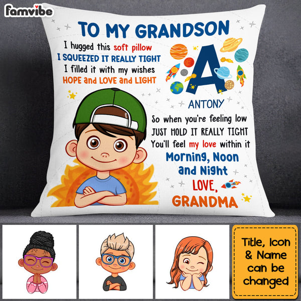 Personalized 'Hug This Solar System' Pillow: Special Gift for Grandson ...