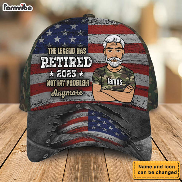 Personalized Retirement Gift For Grandpa The Legend Has Retired Cap 28 ...