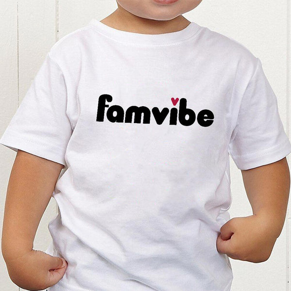 Personalized 'Famvibe' Kid T-Shirt: Cool and Personal Gift for Kids