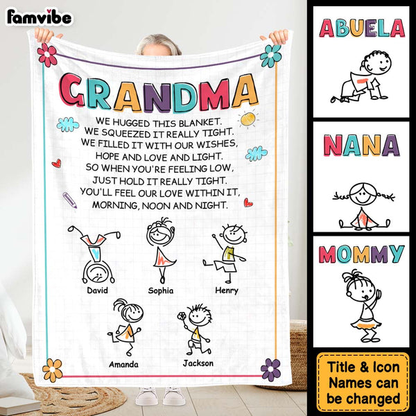 Personalized Grandma Hold It Really Tight Blanket 30393 - Famvibe