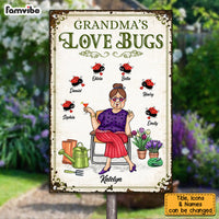 Personalized GIft For Grandma Love Bugs Metal Sign 31318 - Famvibe