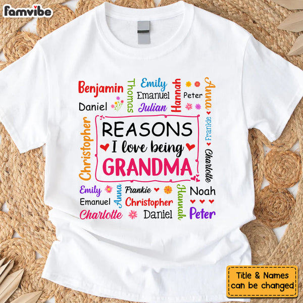 Personalized Gift For Grandma Names Words Art Shirt - Hoodie - Sweatsh ...