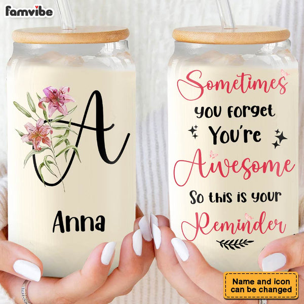 Personalized Gift For Daughter You're Awesome Glass Can 32090 - Famvibe