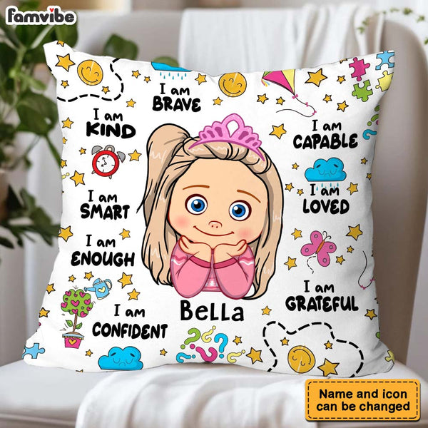 Personalized Gift For Granddaughter I Am Kind Pillow 32218 - Famvibe
