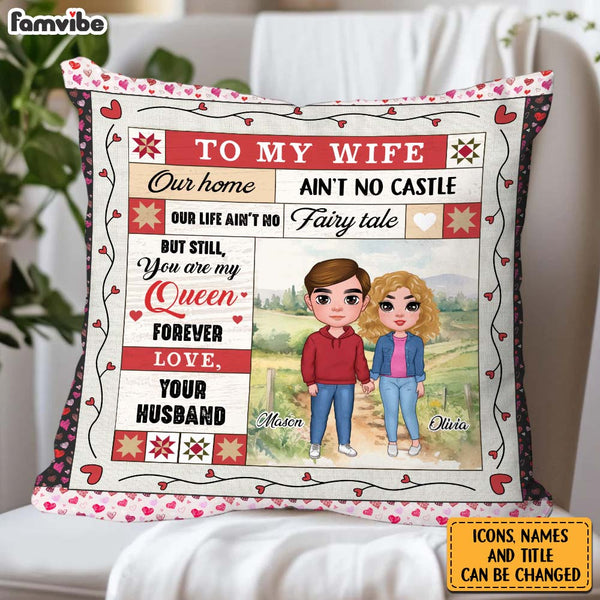 Personalized Couple Gift: You Are My Queen Forever Pillow - Famvibe