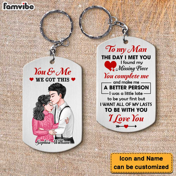 Personalized 'The Day I Met You' Keychain: A Special Gift for Husband ...