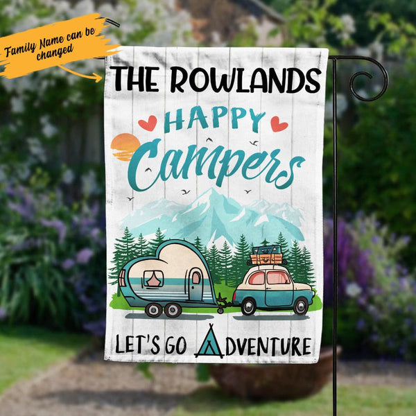 Personalized Camping Adventure Garden Flag JN254 95O36 - Famvibe