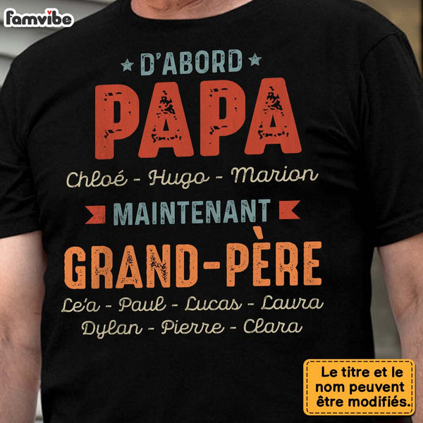 Personalized Gift For Grandpa French Grand-père Shirt - Hoodie - Sweat ...