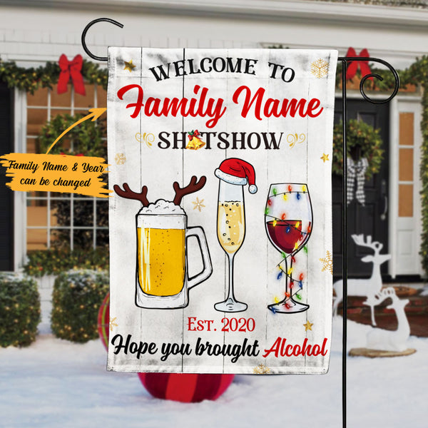 Personalized Housewarming Welcome Flag NB164 81O58 - Famvibe