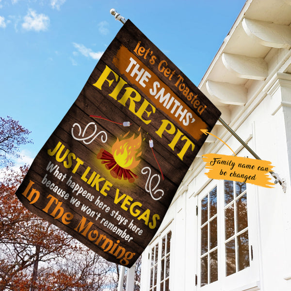 Personalized Fire Pit Gardening Flag AG131 65O47 - Famvibe