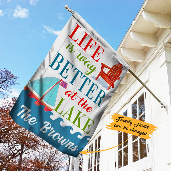 Personalized Lake Better Life Garden Flag JL31 95O60 - Famvibe