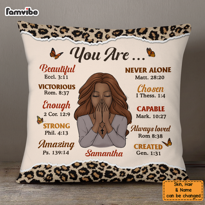 Personalized You Are Bible Verses Pillow NB222 30O47 - Famvibe